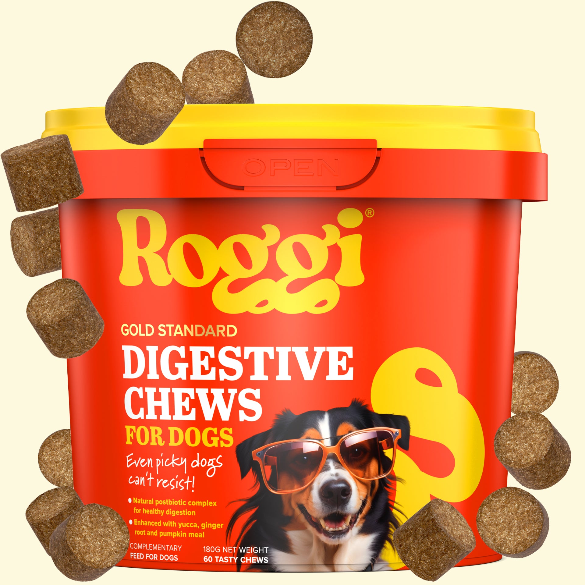 Roggi Digestive Probiotic Chews for Dogs